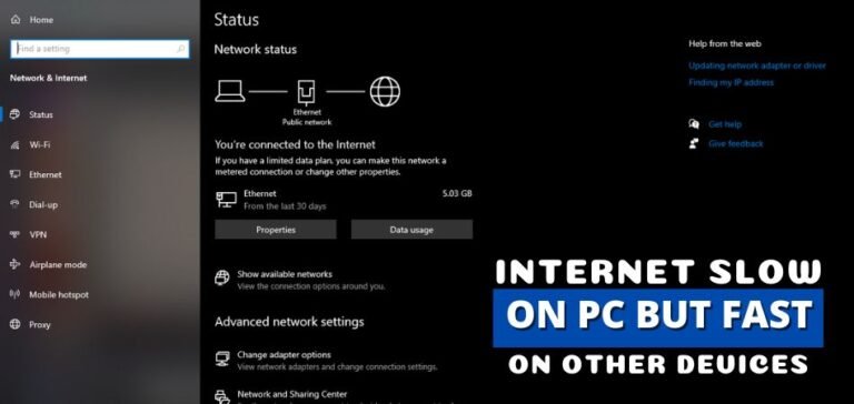 Internet Slow On PC But Fast on Other Devices